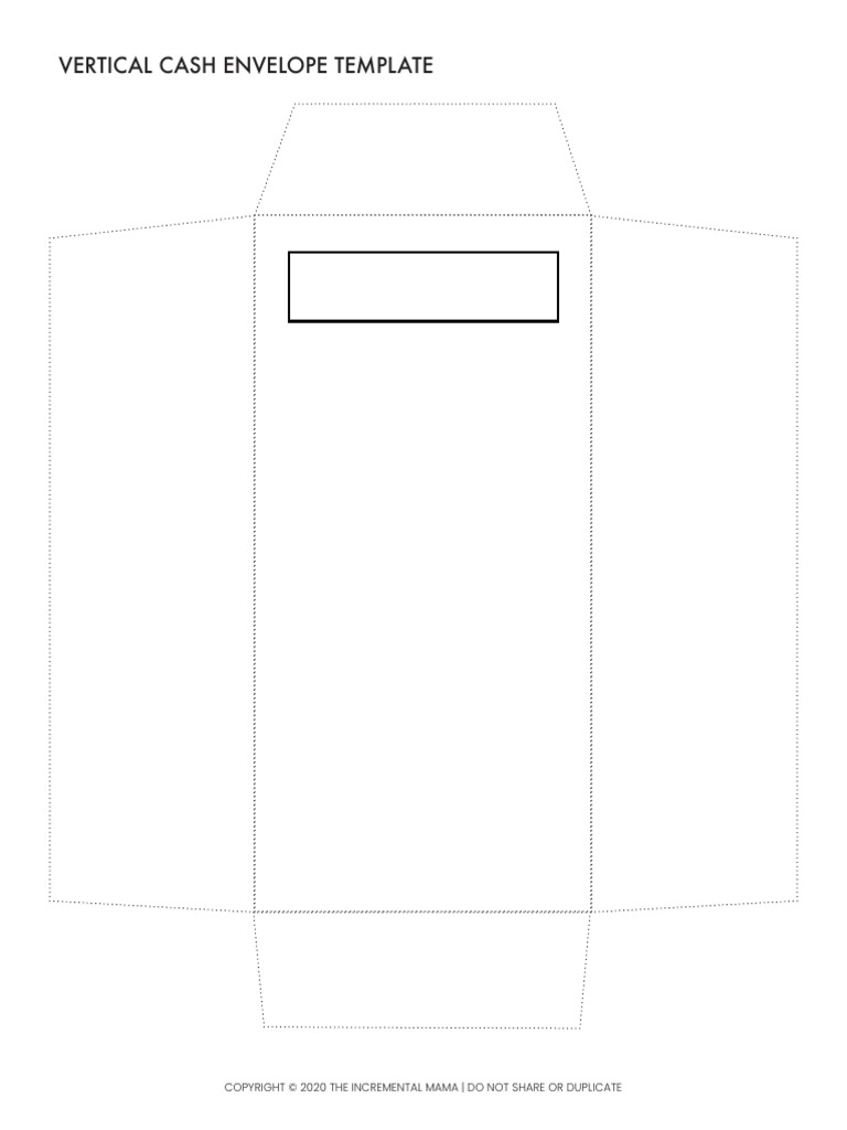 Vertical Cash Envelope Template | PDF