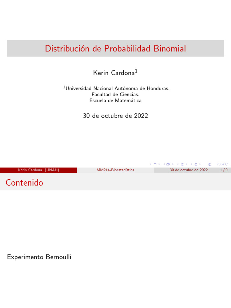 Distribucion Binomial | PDF | Probabilidad | Teoría estadística