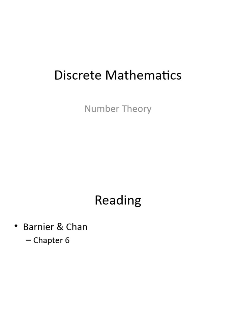 1 CSC2901 Number Theory | PDF | Cryptography | Encryption
