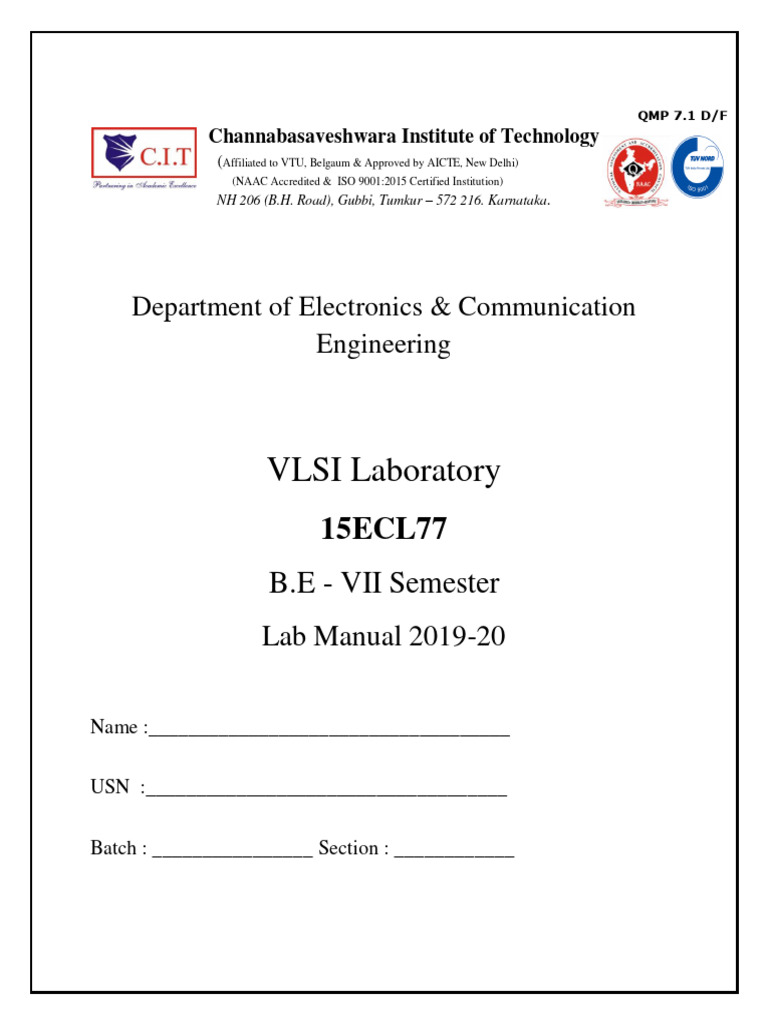 VLSI 7 Sem | PDF | Hardware Description Language | Field Programmable Gate Array