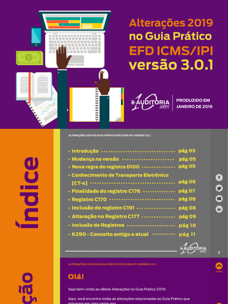 Alterações EFD ICMS/IPI 2019: Guia 3.0.1 | PDF | Escrituração contábil ...