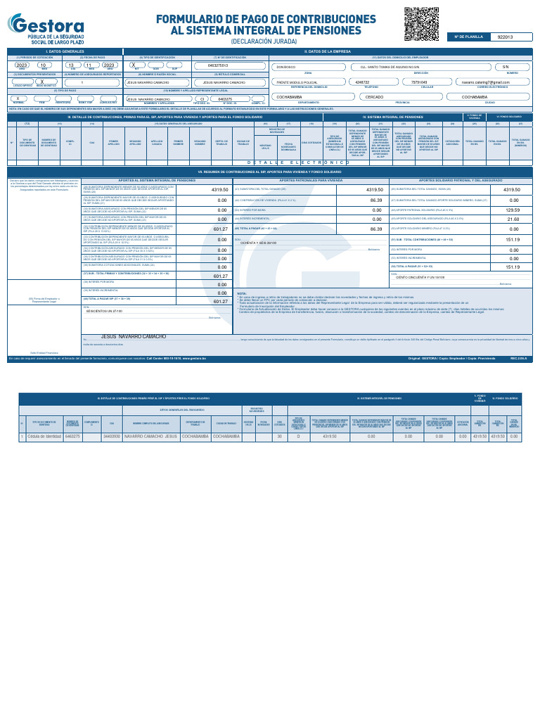 FORMULARIO GESTORA | PDF | Pensión