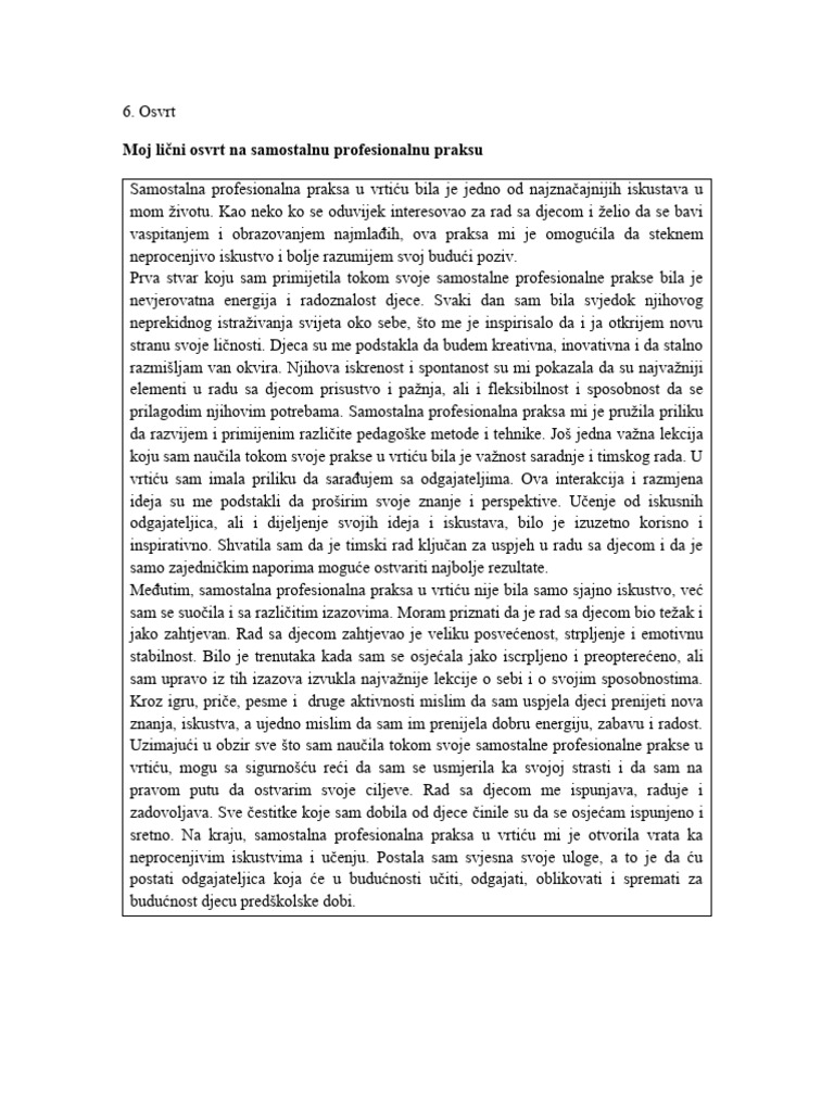 Osvrt - Lejla Ocuz | PDF