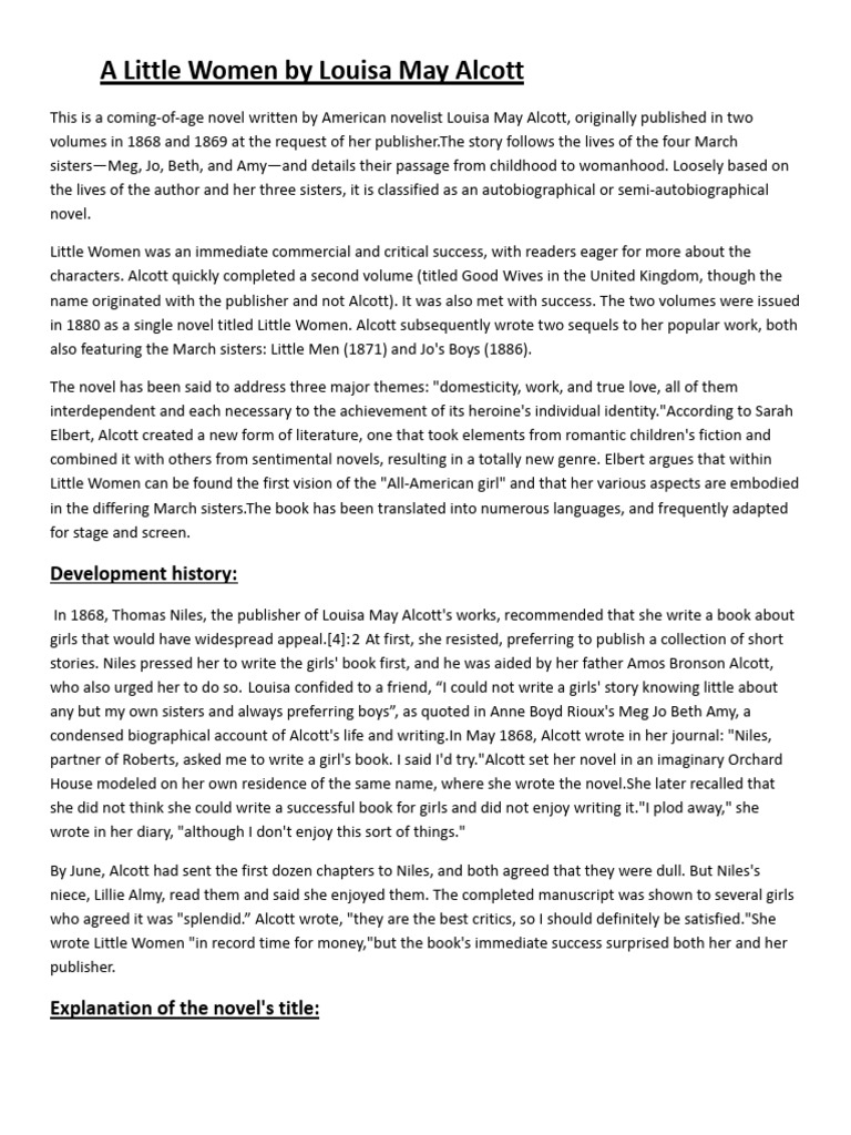 Little Women | PDF | Little Women
