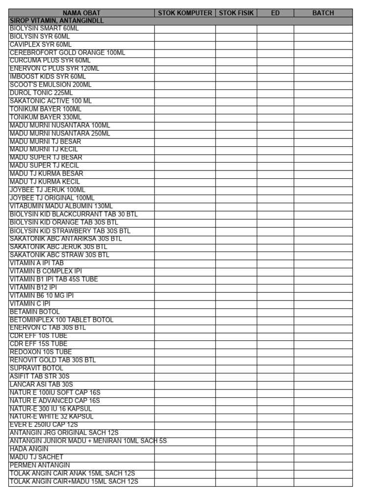 Data Obat Apotek Okt2023 | PDF | Pharmacology | Medicinal Chemistry