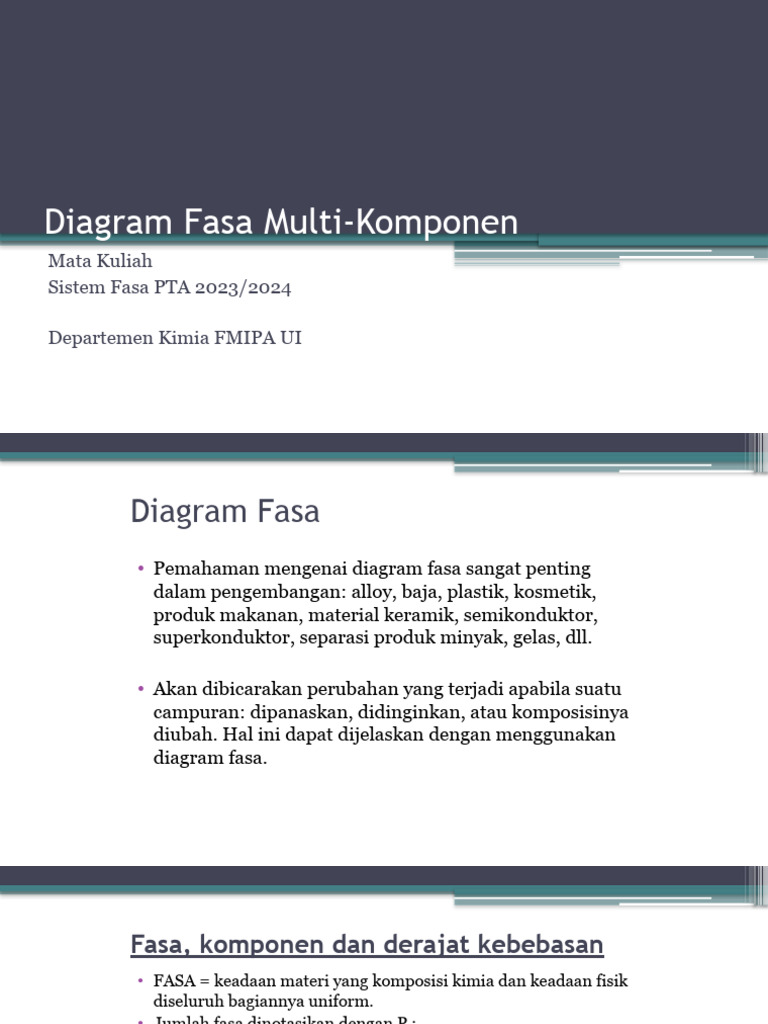 Diagram Fasa Kimia Lanjut | PDF