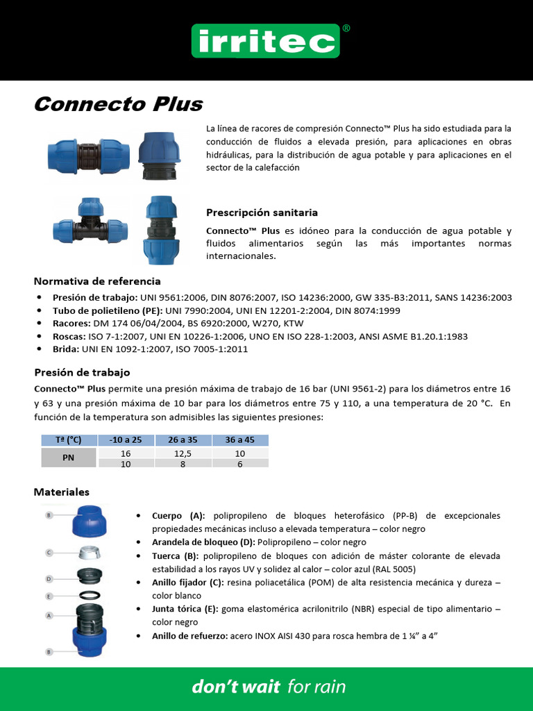 ACOPLES Ficha_técnica_Connecto_Plus | PDF | Cantidades fisicas | Cantidad