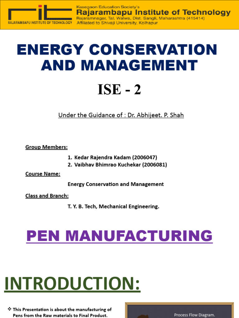 Energy Conservation and Management Ise 2-2 | PDF | Plastic | Ink