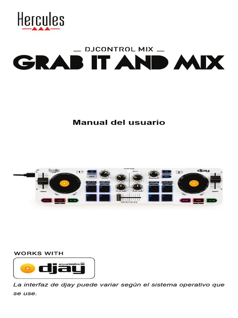 DJControl Mix User Manual ES | PDF | Bluetooth | Altoparlante