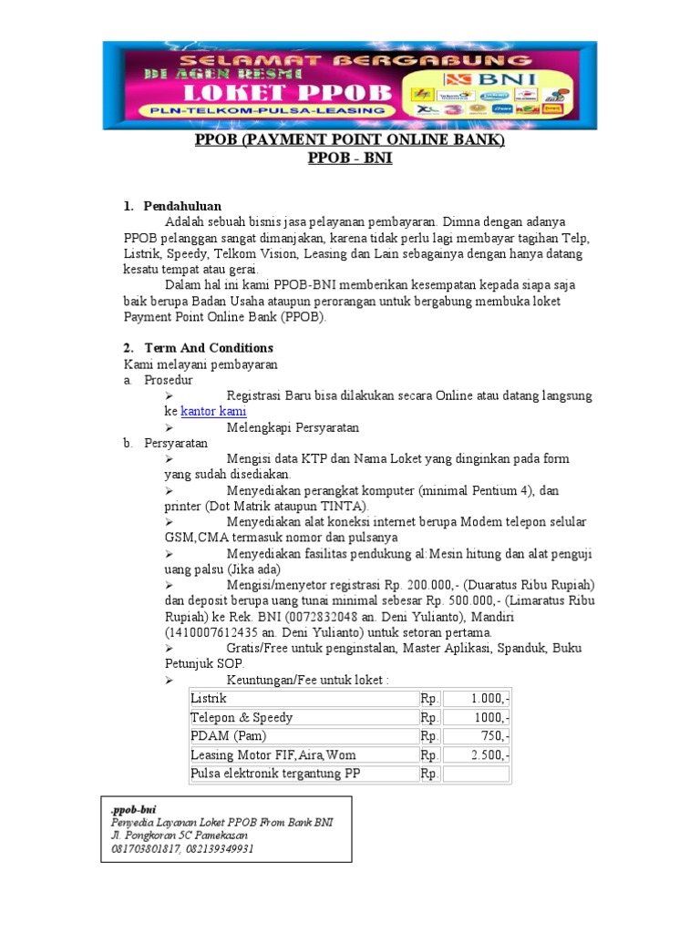 Ppob Bni | PDF