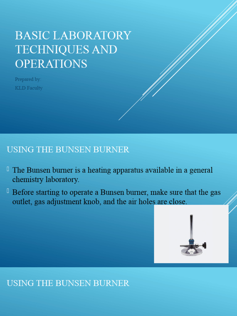 Basic Laboratory Techniques and Operations | PDF | Filtration ...
