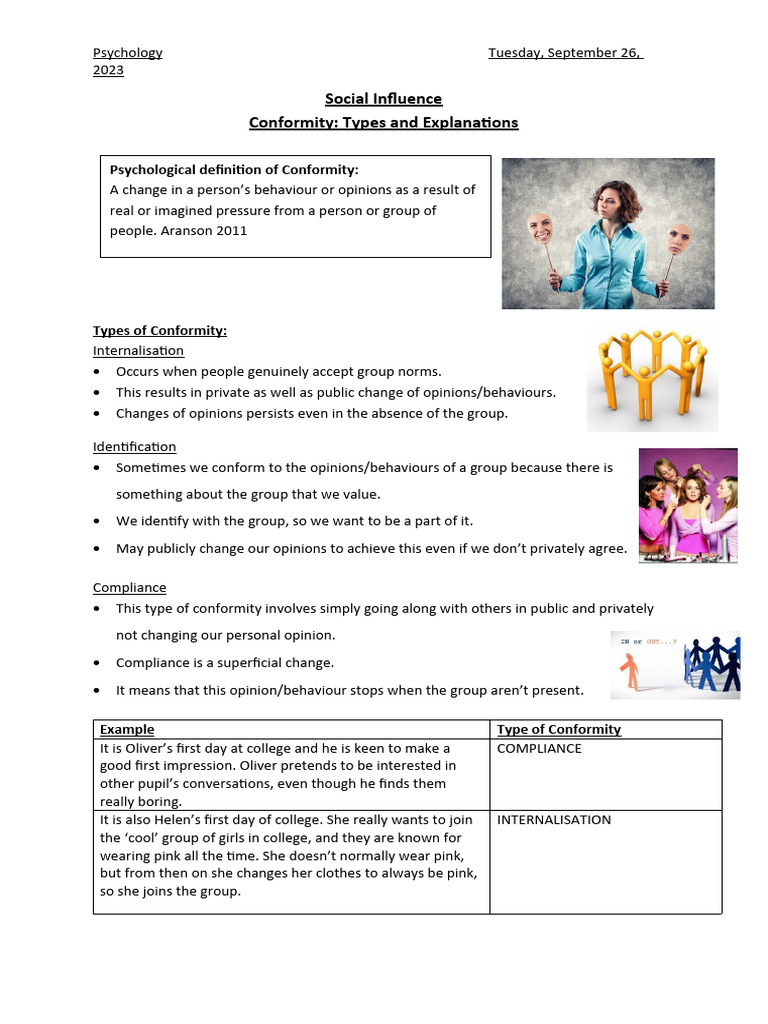 Conformity AQA Psychology | PDF | Conformity | Social Psychology