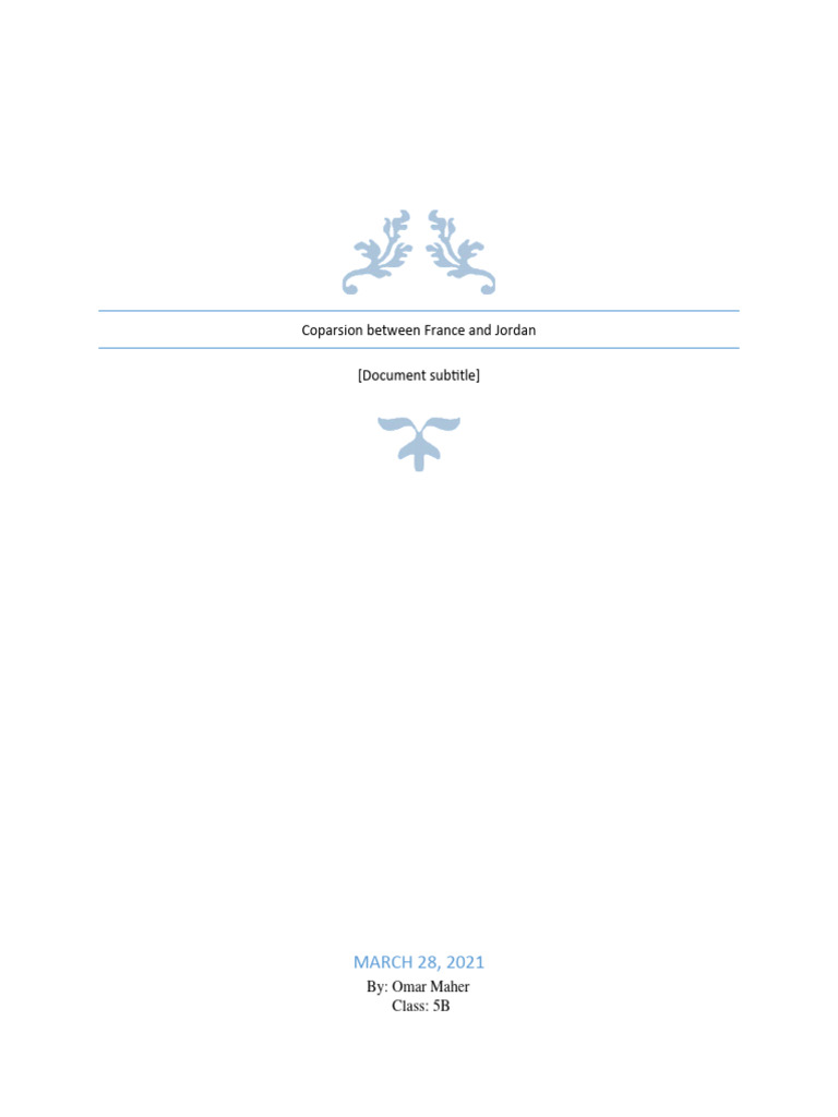 Comparision Between Jordan and France Q3 5B1 | Download Free PDF ...