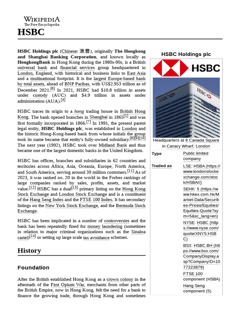 HSBC | PDF | Hsbc | Banking