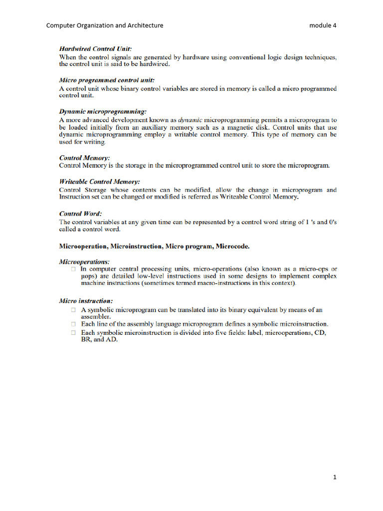 Coa Module 4 Notes | PDF