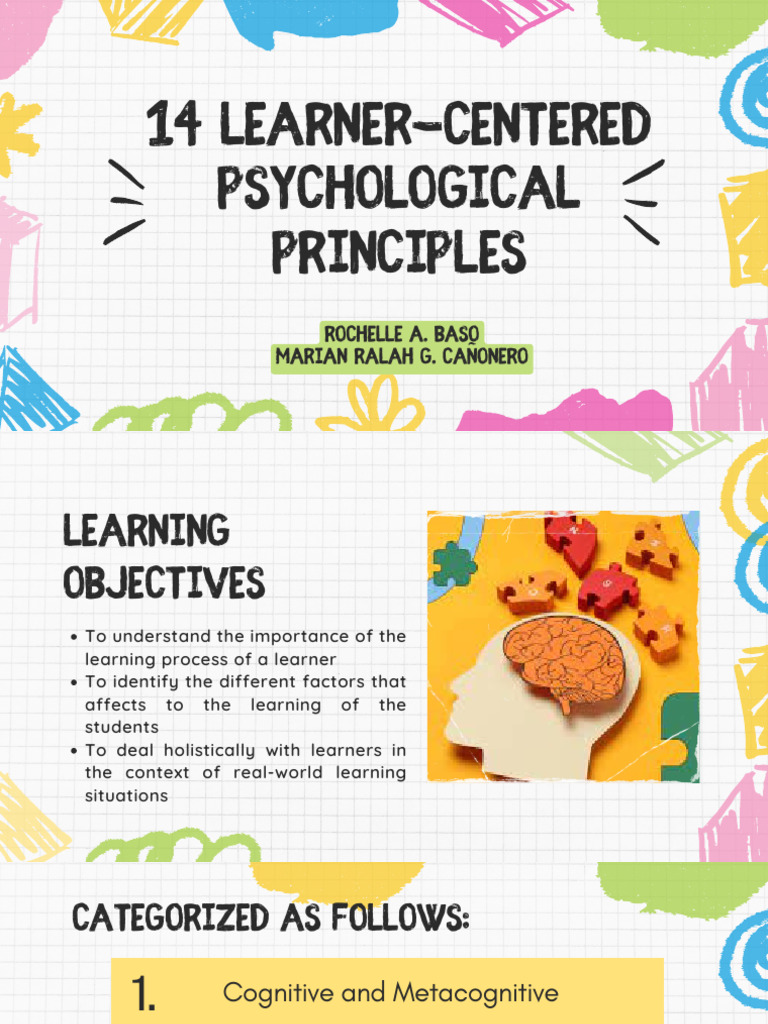 Learner Centered Psychological Principles | PDF | Learning | Motivational