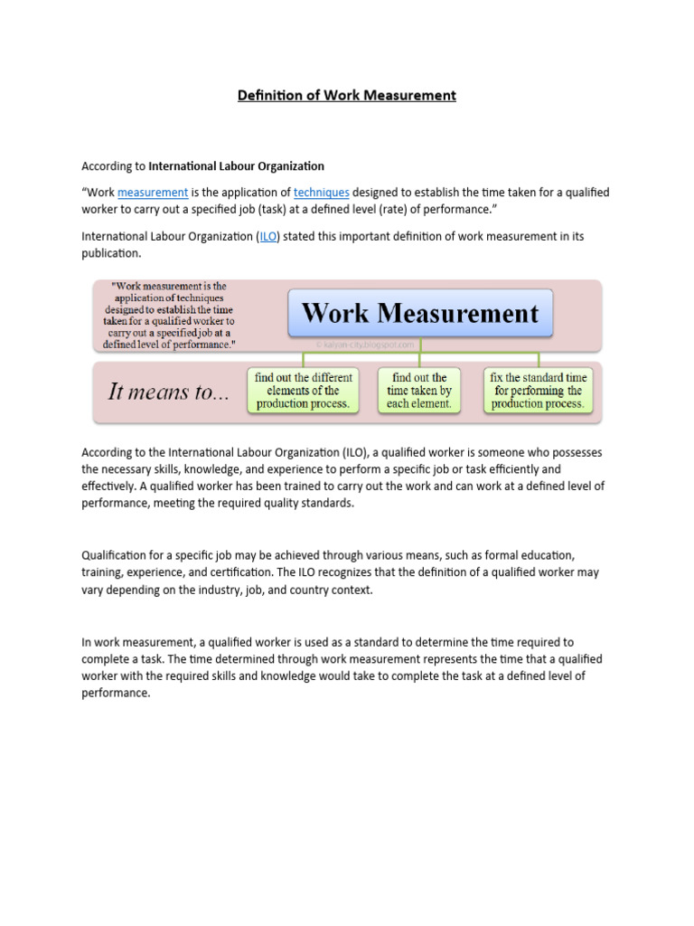 Work Measurement | PDF | Employment | Systems Science