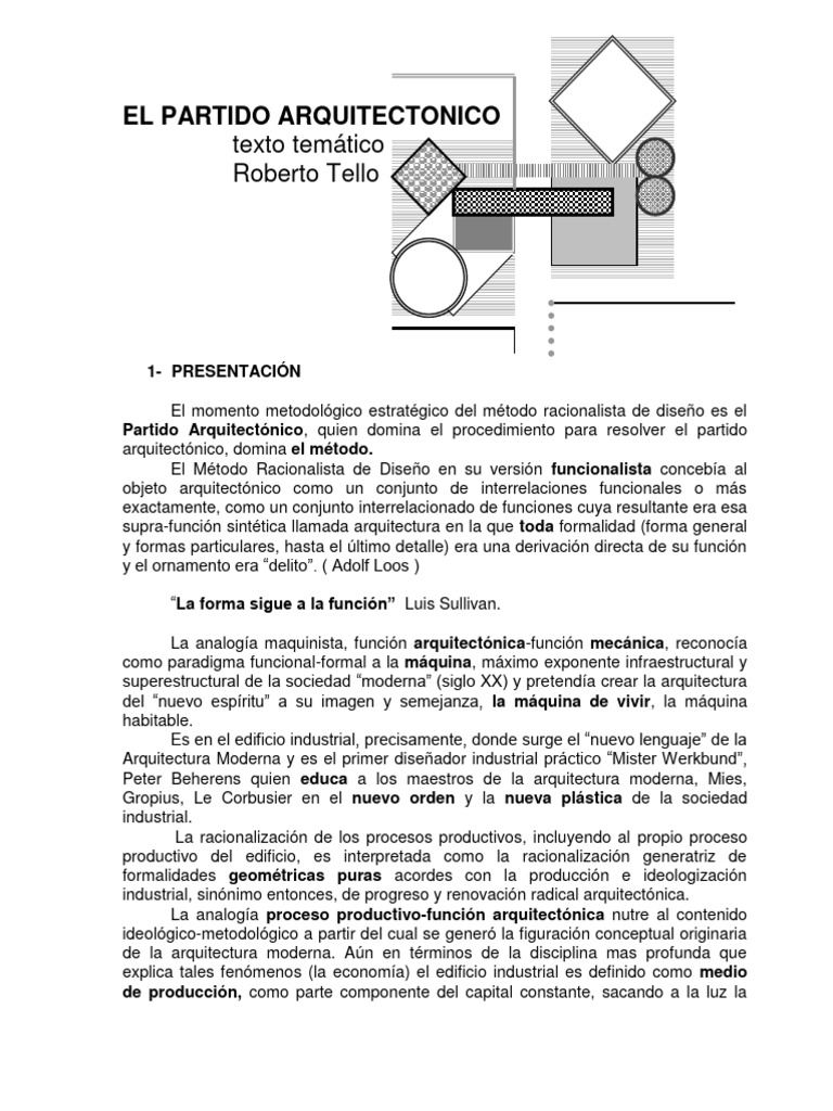 Partido Arquitectónico y Método Racionalista | PDF | Diseño | Abstracción