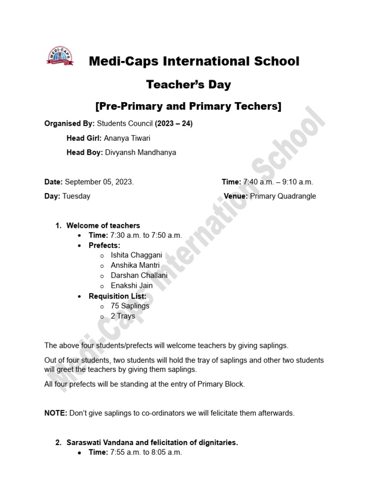 Teachers Day | PDF