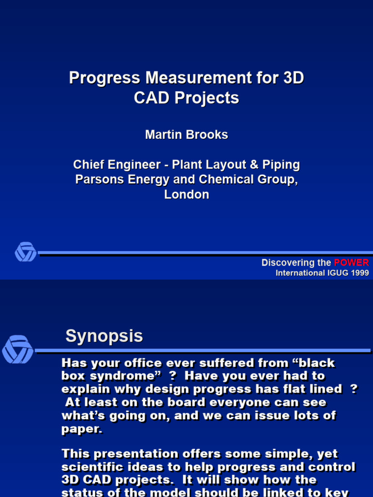 Progress Measurement For 3D CAD Projects | PDF | Computing | Information Technology