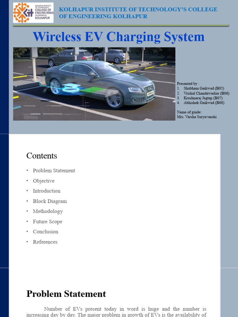 Wireless EV Charging System | PDF | Battery Charger | Electrical Components