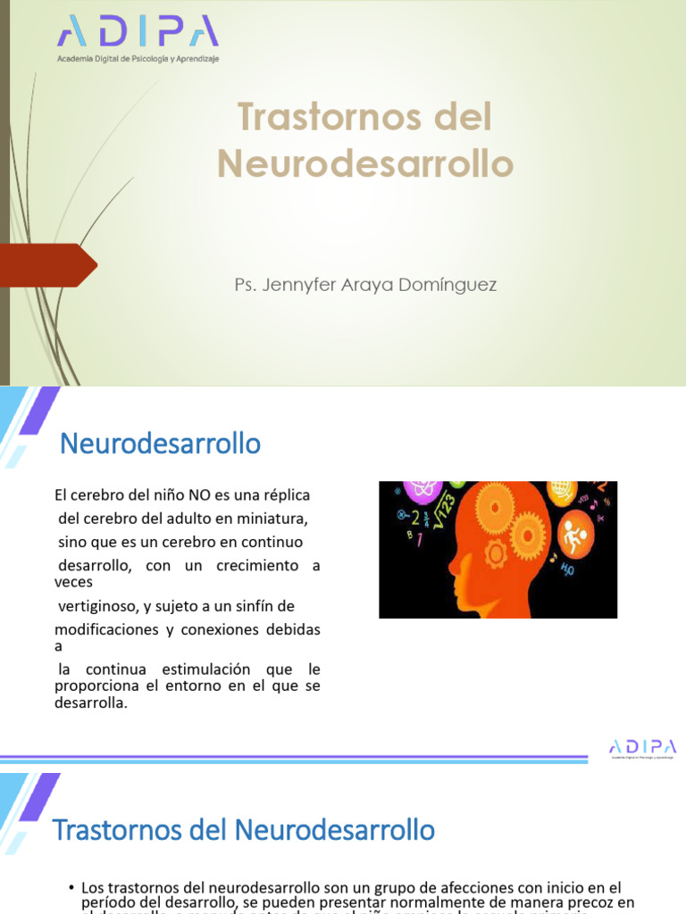 Trastornos Del Neurodesarrollo 1 | PDF | Espectro autista | Discapacidad intelectual
