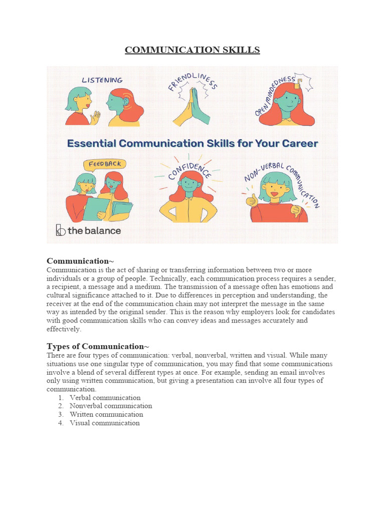 Communication Skills | PDF | Communication | Nonverbal Communication