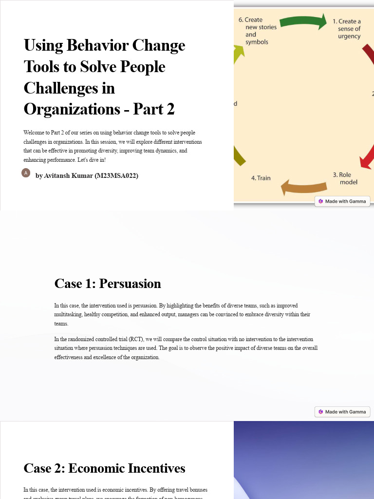 Using Behavior Change Tools To Solve People Challenges in Organizations ...