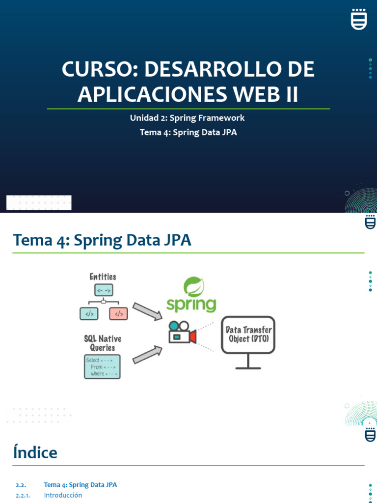 PPT 2022 06 U02 T04 Desarrollo de Aplicaciones Web II (0268) | PDF | Spring Framework ...