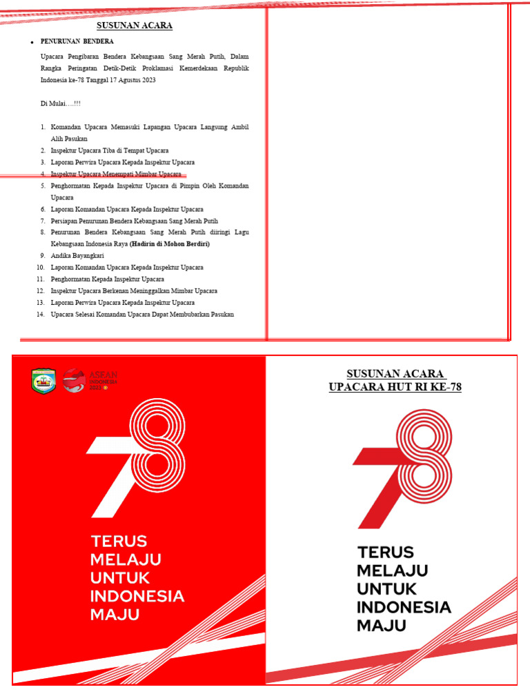 Susunan Acara HUT RI | PDF