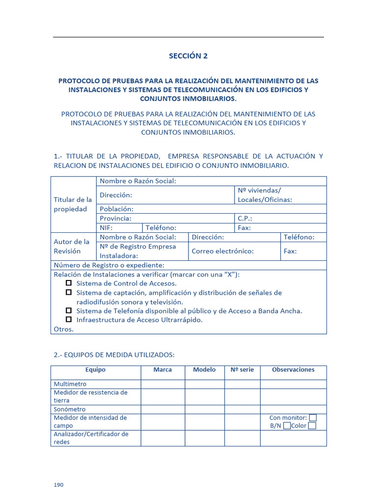 Modelo de Protocolo de Pruebas | PDF | Telecomunicaciones | Tecnología de información y ...