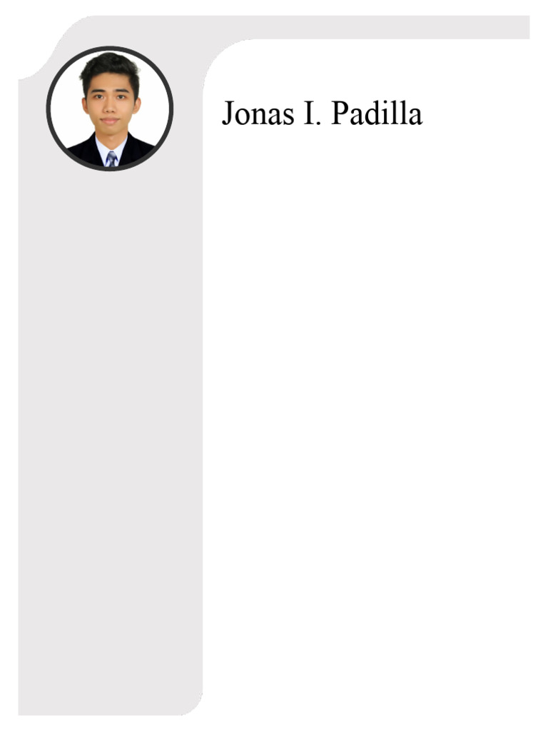 CV Jonas I PAdilla Resume New | PDF | Business | Economies