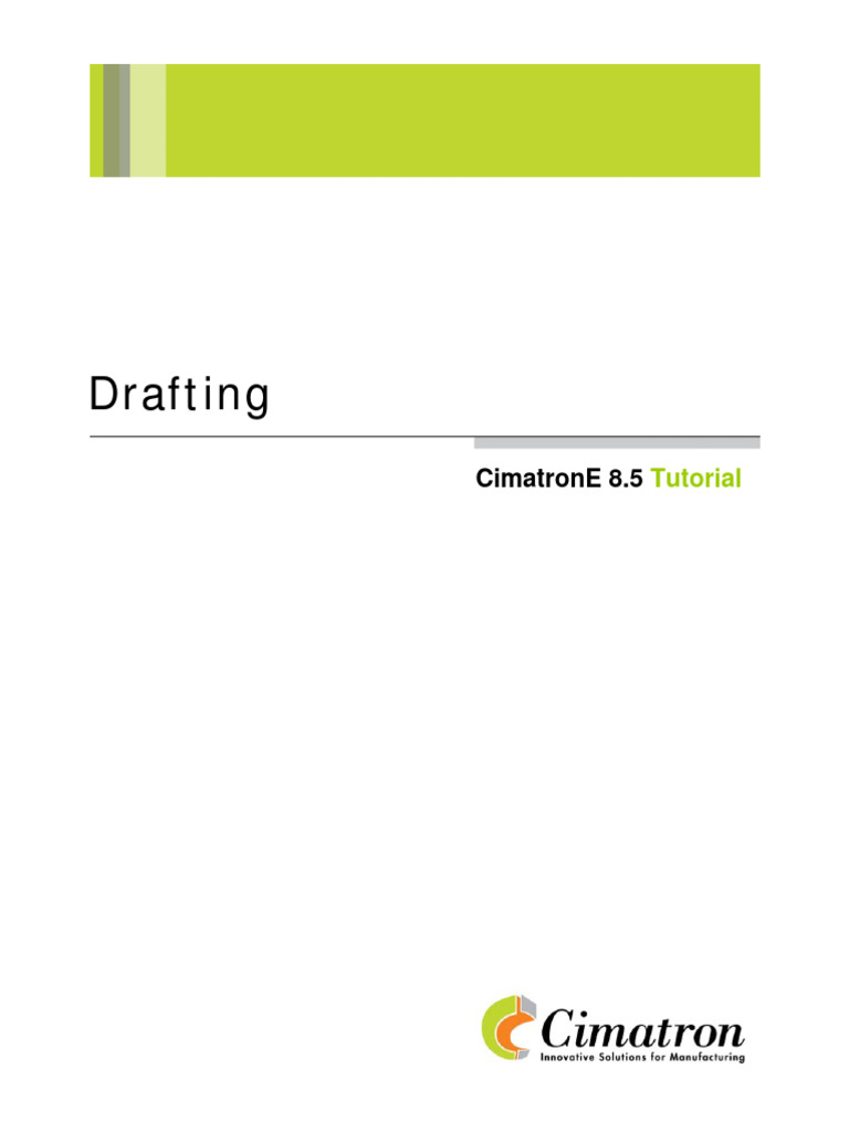 CIMATRON Drafting - Tutorial | PDF | Icon (Computing) | Technical Drawing