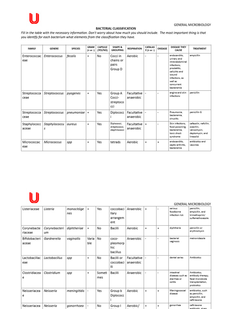 Bacterial Classification PDF | PDF | Streptococcus | Staphylococcus