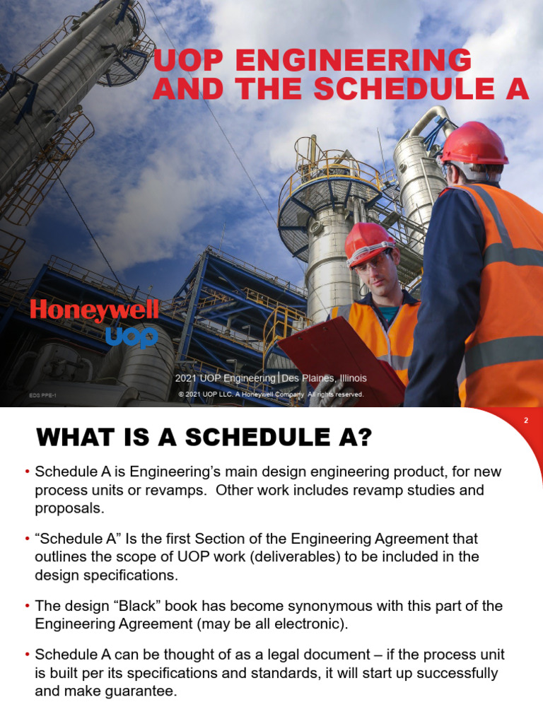 UOP Schedule A Training Overview External | PDF | Engineering | Business