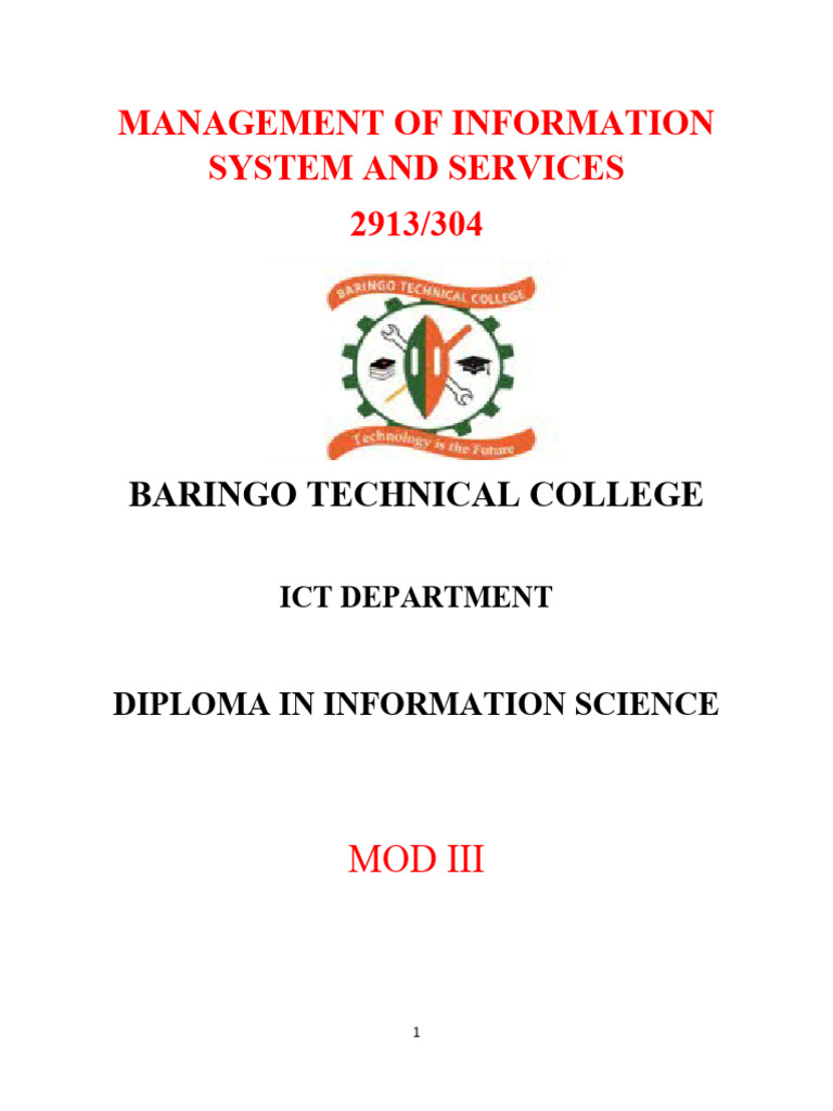Management of Information System and Service | PDF | Information ...