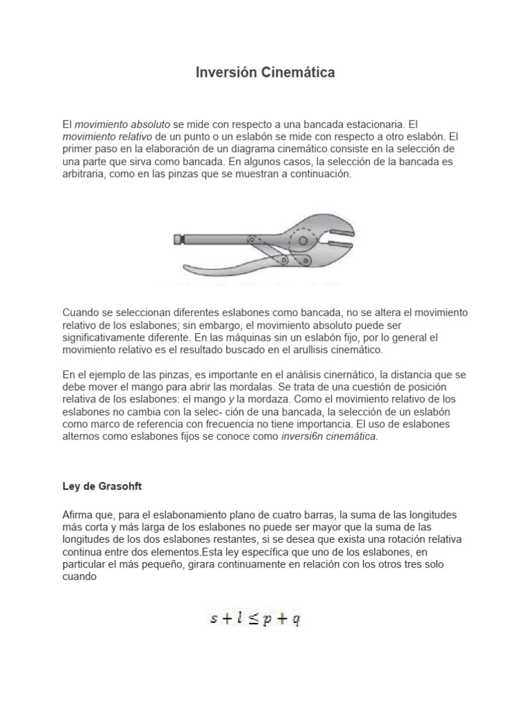 Inversión Cinemática | PDF | Cinemática | Física Aplicada e ...