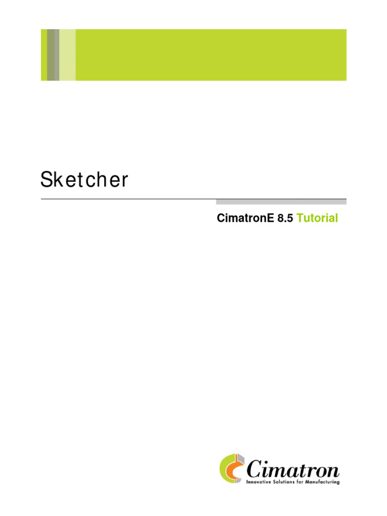 CIMATRON Sketcher | PDF | Icon (Computing) | Cursor (User Interface)