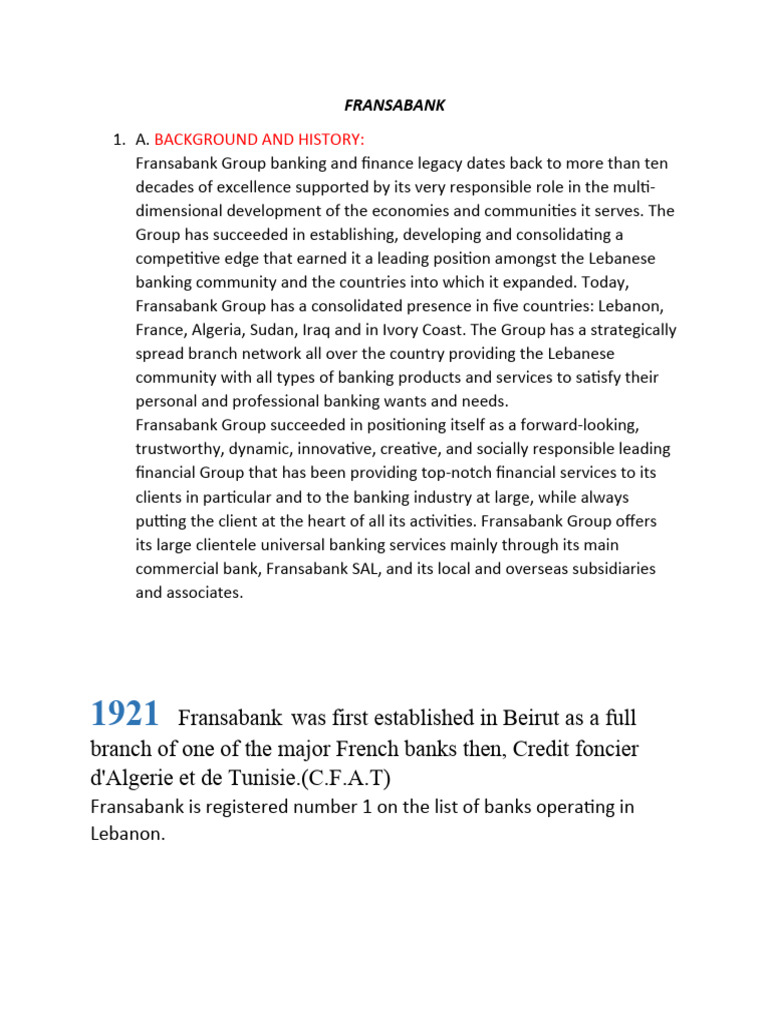 FRANSABANK | PDF | Corporate Governance | Banks