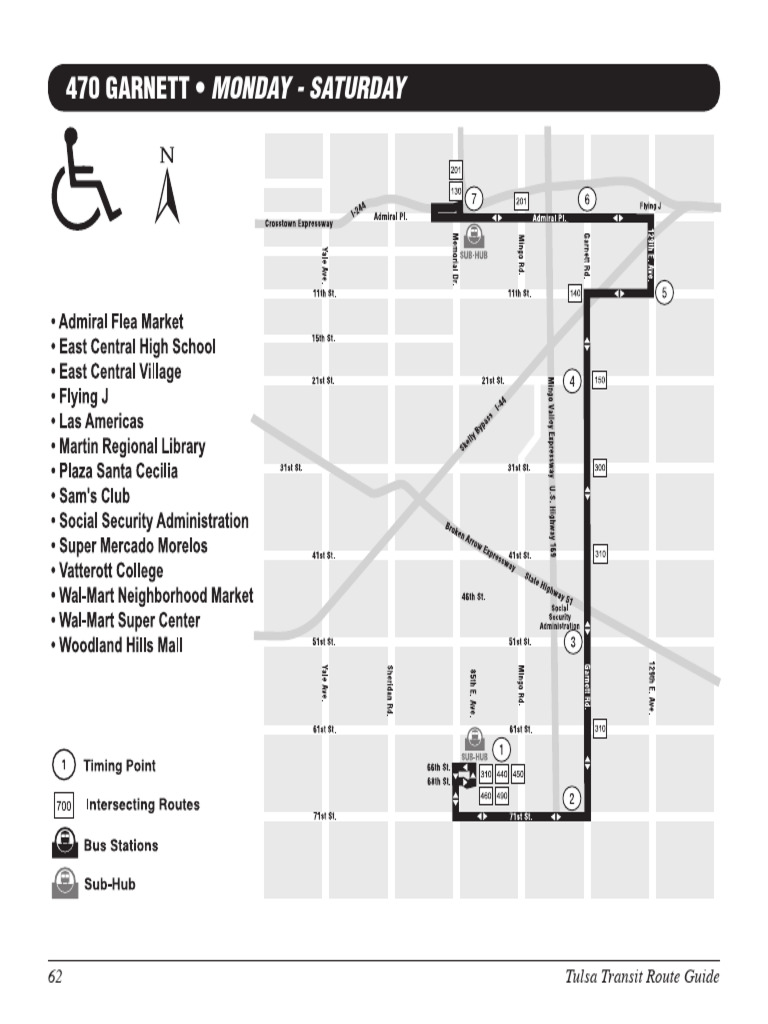 470 Garnett - Monday - Saturday: 62 Tulsa Transit Route Guide ...
