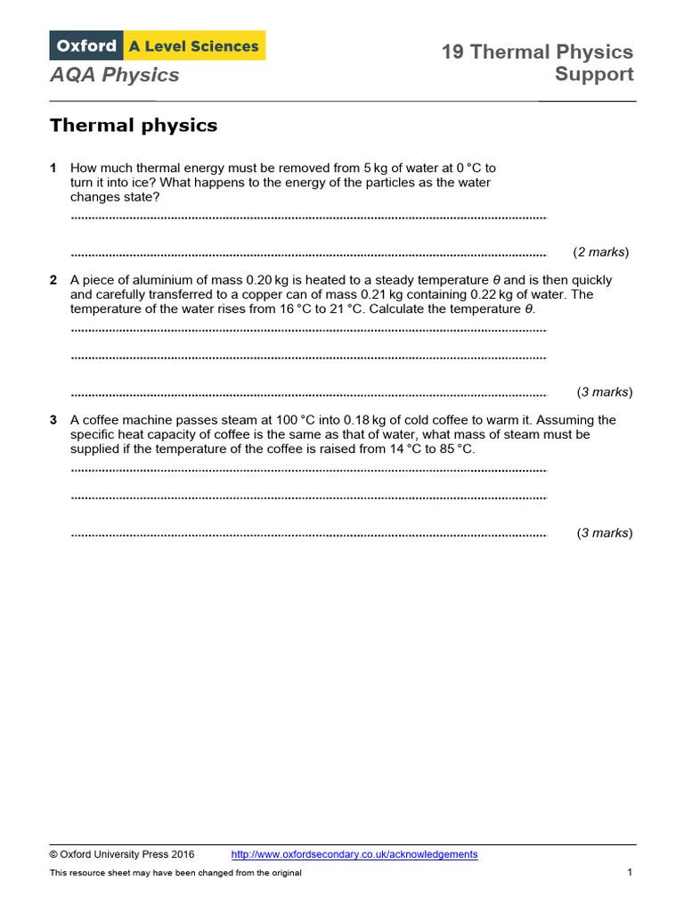 (AQA) SHCandSLH | PDF | Heat | Heat Capacity