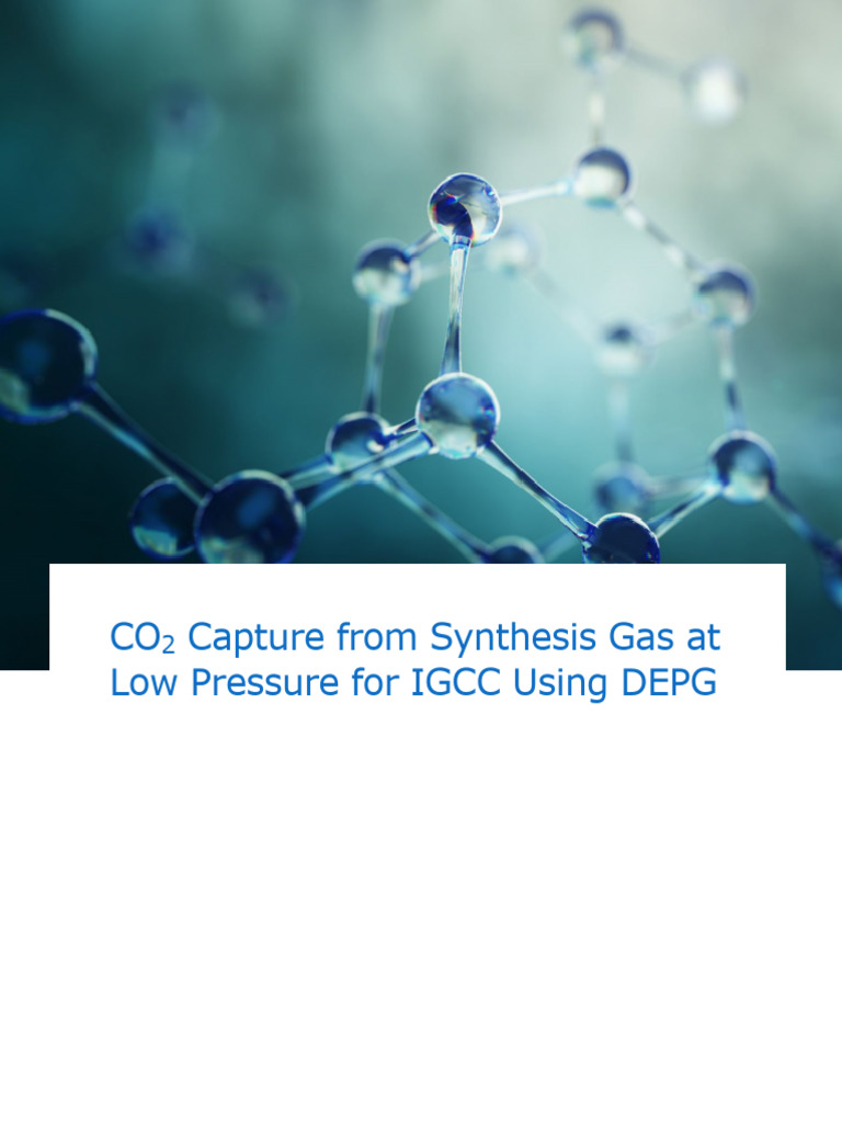 Aspen HYSYS Example of CO2 Capture From Synthesis Gas at Low Pressure For IGCC Using DEPG - v12 ...