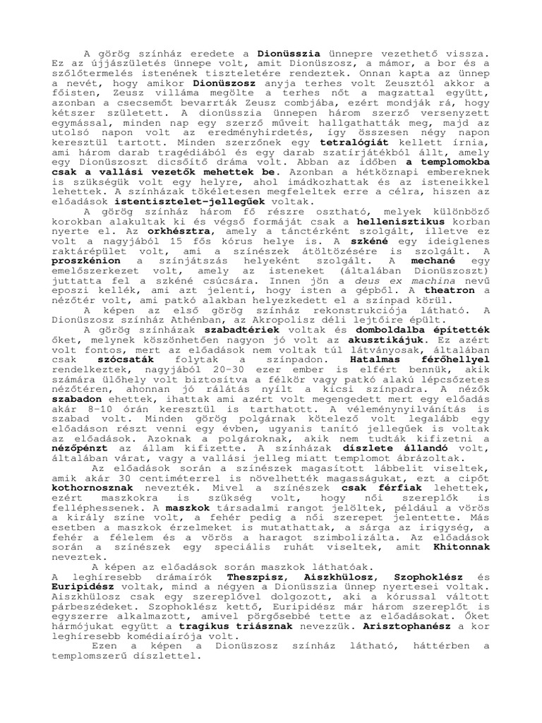 Gorog Szinhaz | PDF