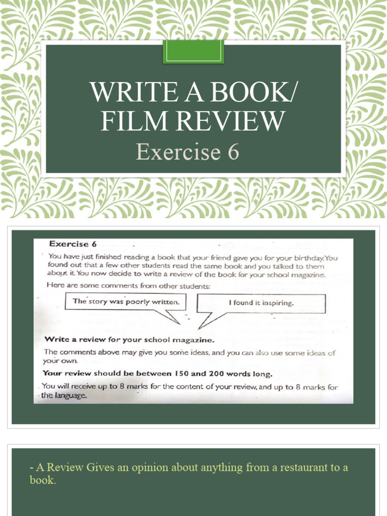 GR10-ESL-EX6-Book Review | PDF | The Woman In White (Novel)