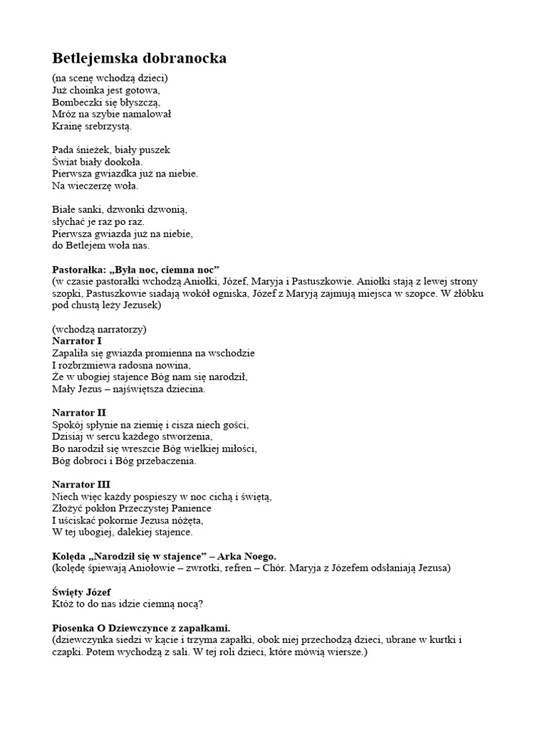 Betlejemska Dobranocka | PDF