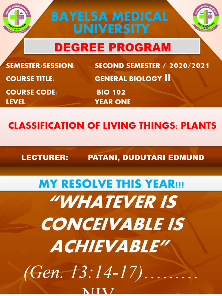 Plant Classification Degree | PDF | Plants | Flowers