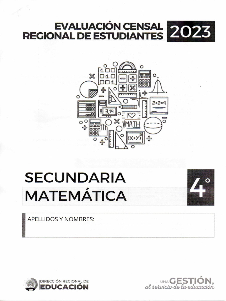 Ecre - Mat. - Cuarto Sec 2023 | PDF