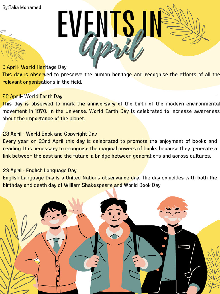 Events in April. | PDF