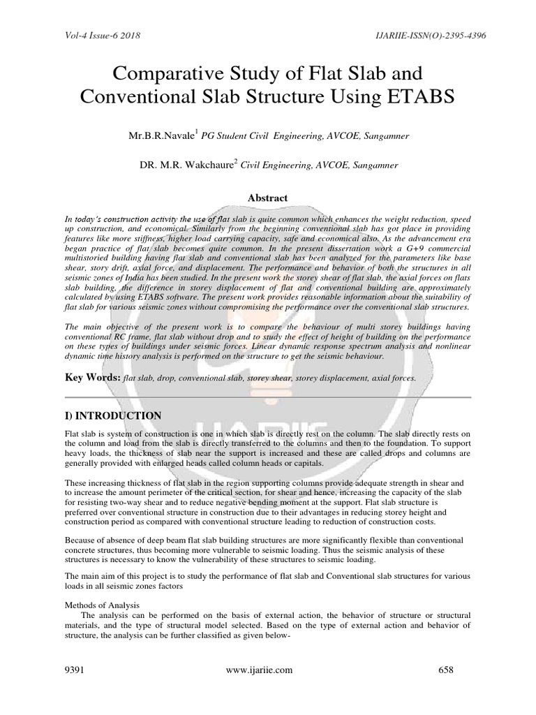 Comparative Study of Flat Slab and Conventional Slab Structure Using ...