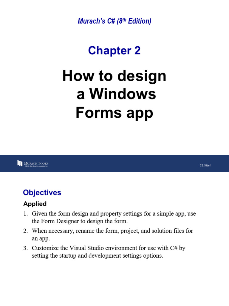 Chapter 02 | Download Free PDF | C Sharp (Programming Language) | Button (Computing)